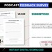 Podcast Feedback Survey Template, US Size Podcast Show Feedback Form ...