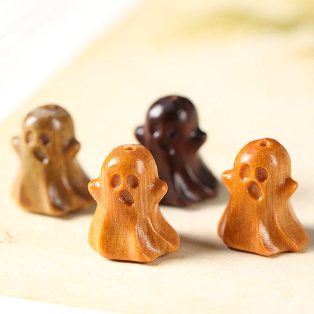 Hand-carved Sandalwood Mini Ghost: Halloween Decor, Party Favor - Etsy