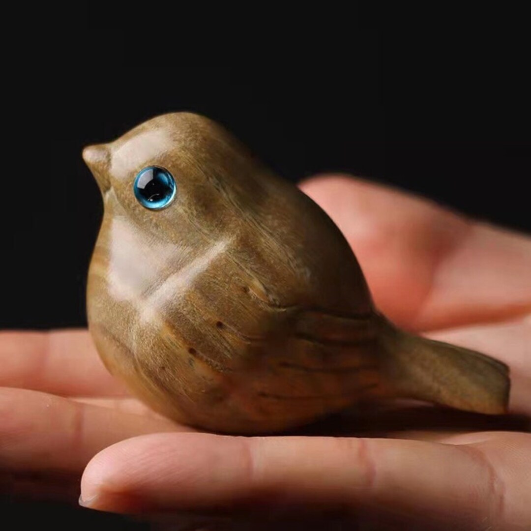 Handmade Wooden Carving Birds Sculpture Hand Carved Wood Bird Figurine ...