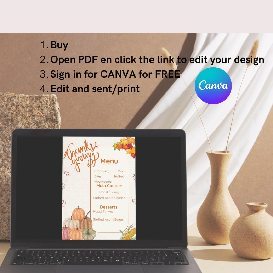 Thanksgiving 2024 Dinner Menu Template, Printable Thanksgiving Dinner ...