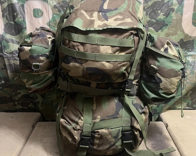 Woodland M81 Molle II Large Field Pack Rucksack With Sustainment ...