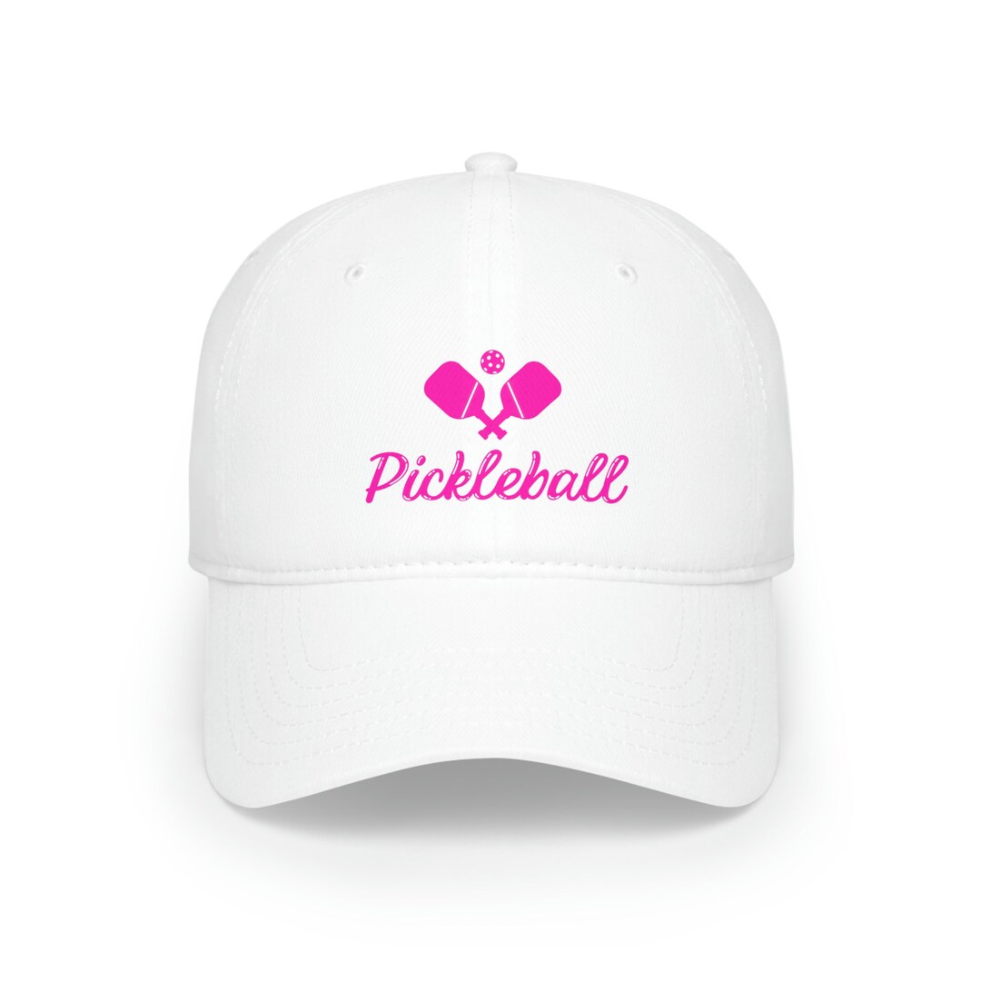 Pickleball Hat for Women | Bright Pink Paddles Embroidered Design | Women's Low Profile Baseball ...