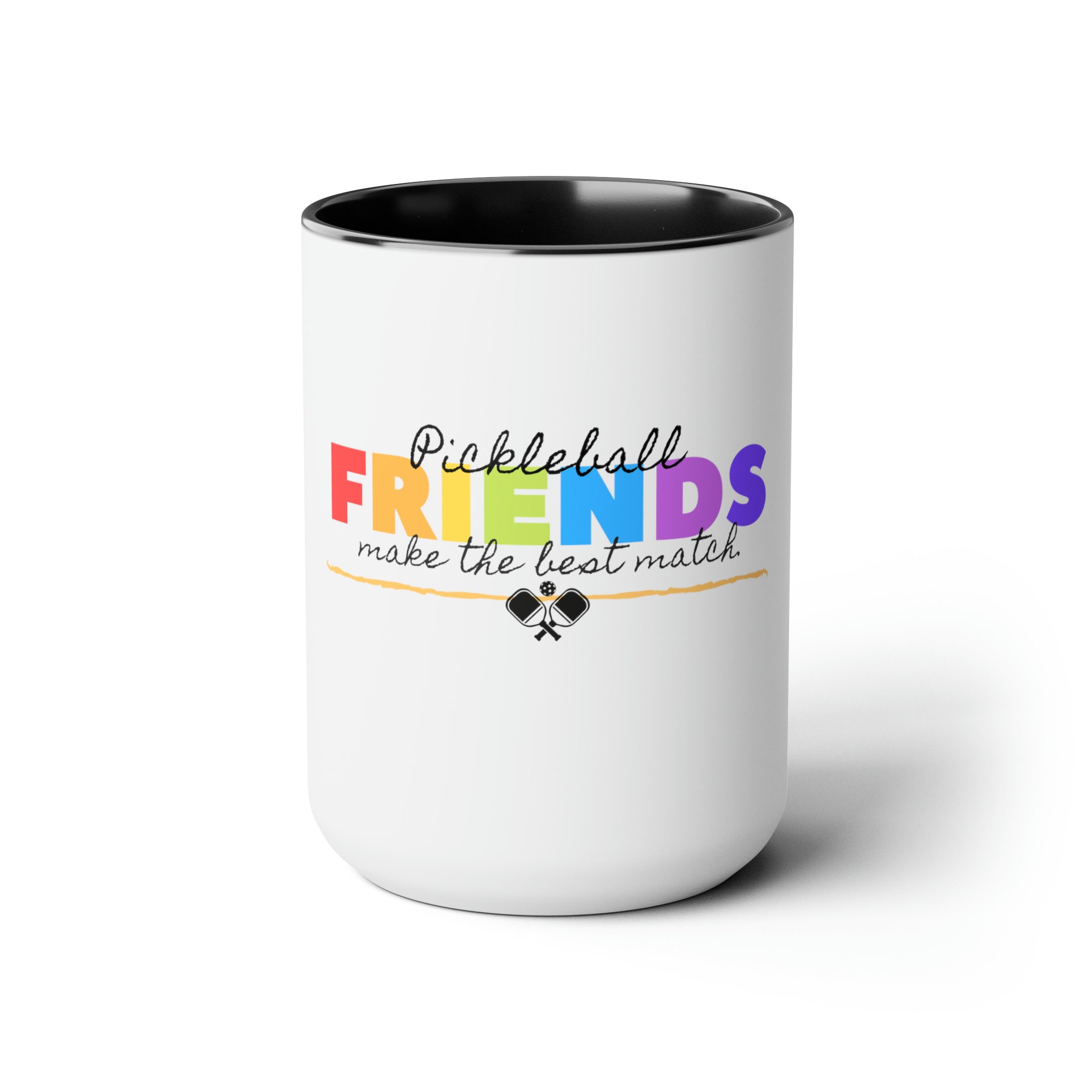 Pickleball Friends Two-tone Coffee Mugs, 15oz Pickleball Friends Best ...