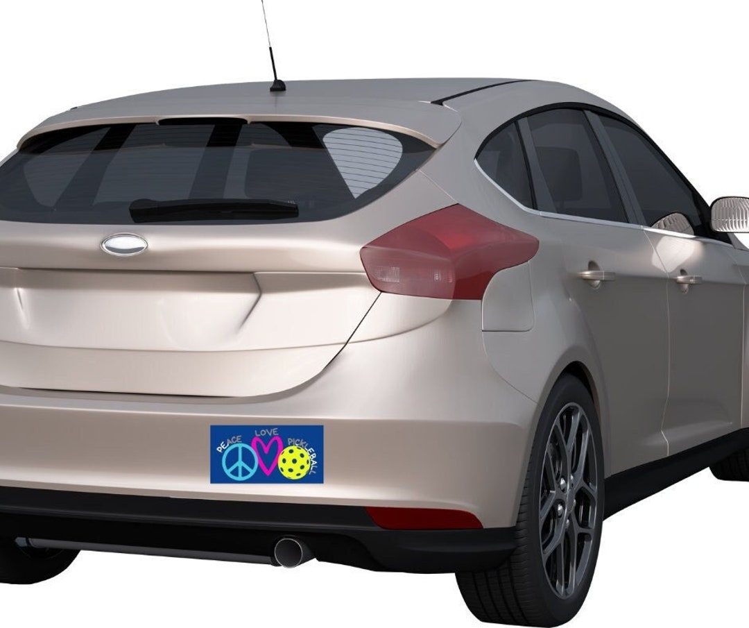 Pickleball Bumper Sticker | Peace, Love, Pickleball Vinyl, Waterproof ...