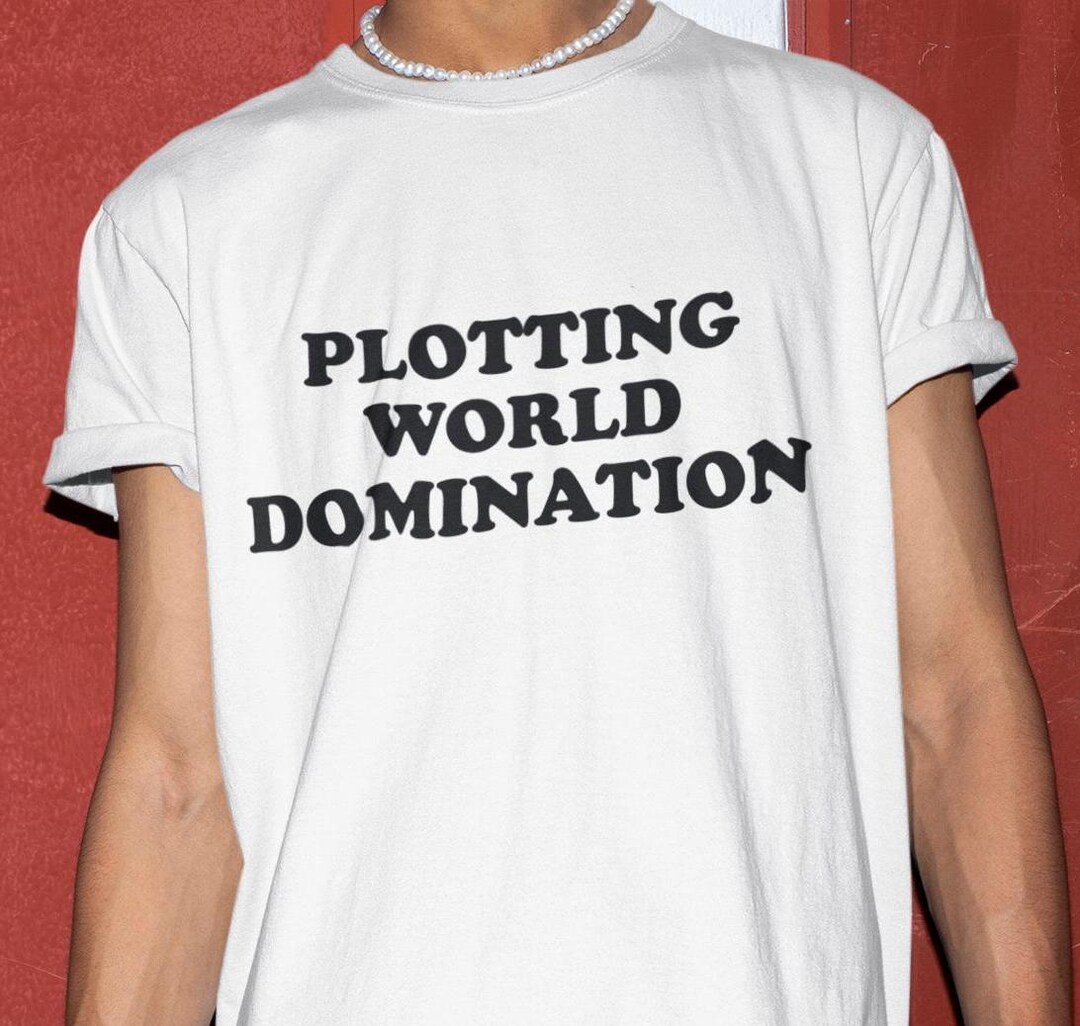 Plotting World Domination Shirt, Funny Shirt, Funny Gift, Shirt for ...