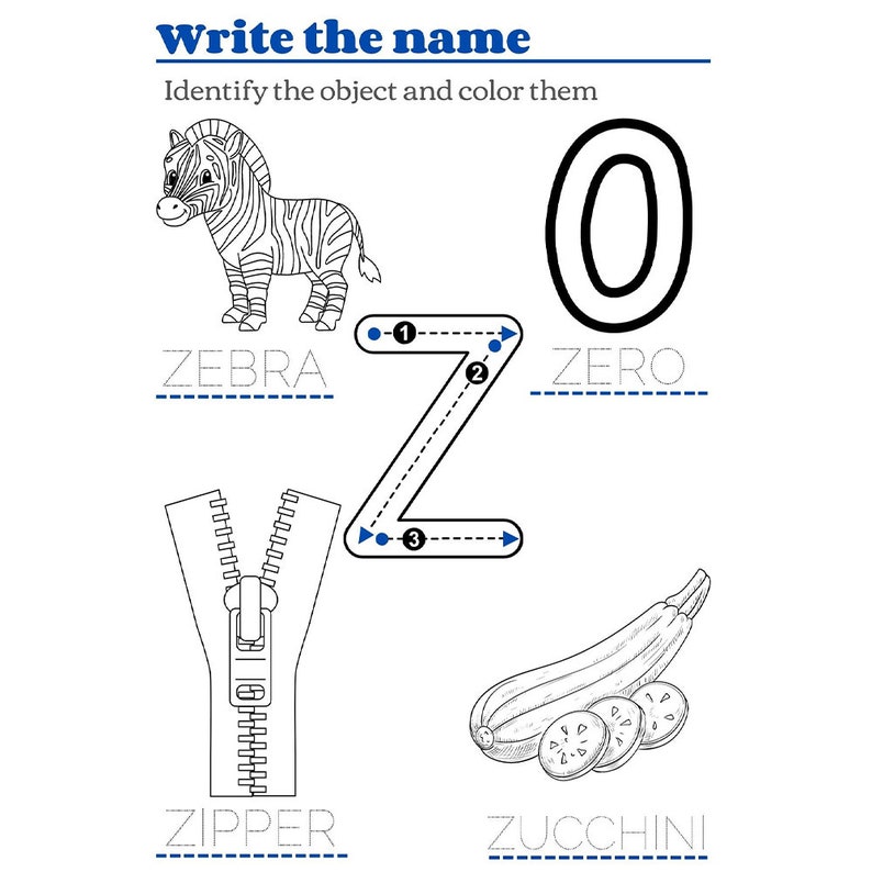 26 Printable Alphabet Tracing Coloring Page Worksheets for Kids ...