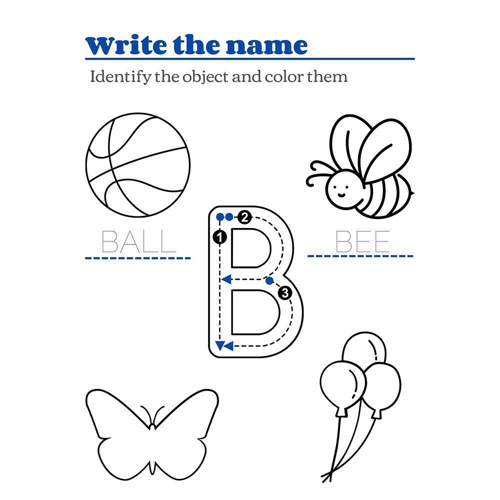26 Printable Alphabet Tracing Coloring Page Worksheets for - Etsy