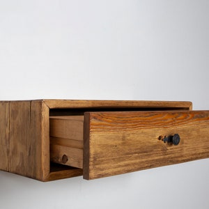 Floating Nightstand With Drawer, Rustic Bedside, Entryway Organizer ...