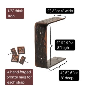 Hand Forged Rustic Iron Mantel Bracket Decorative Fireplace - Etsy