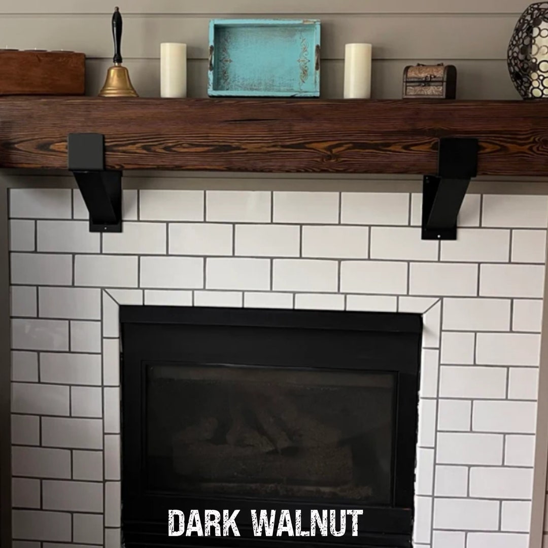 Matte Finish Fireplace Mantel, Rustic Wood Modern Farmhouse Decor ...