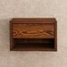 Floating Nightstand Rustic Solid Wood With Drawer and Shelf, Bedside ...