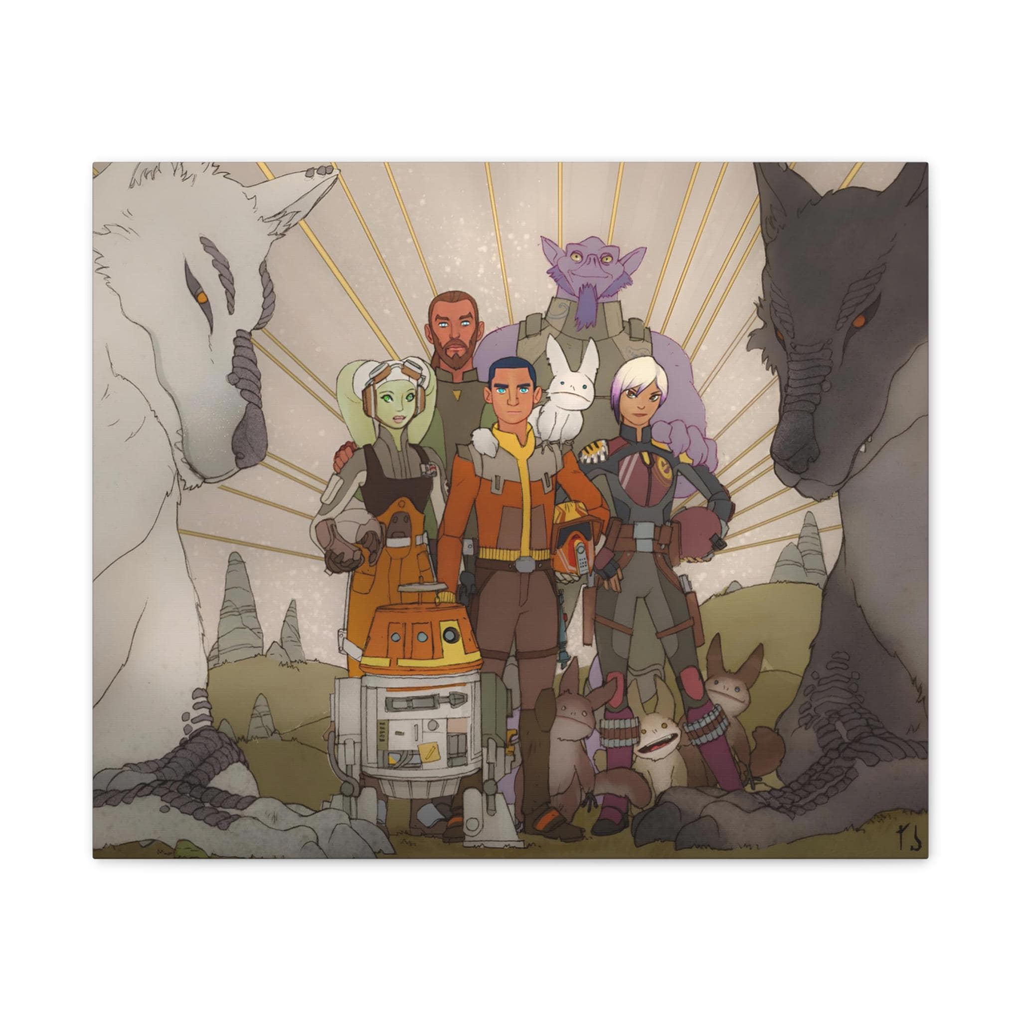 Canvas Stretched, Star Wars Rebels Mural Wall Art, Spectres Crew, Home ...
