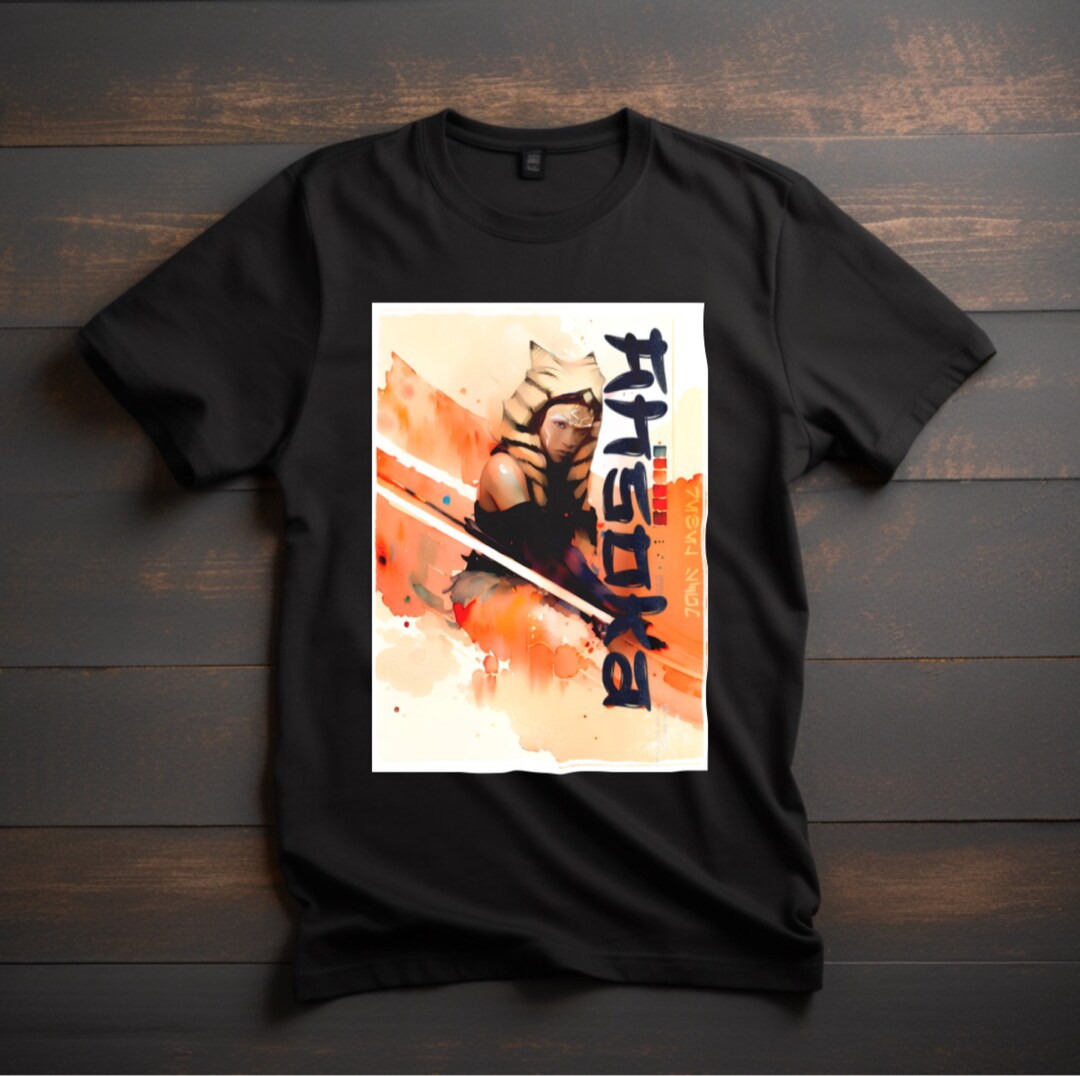 Watercolor Ahsoka Tano Tee: Japanese Art Style - Etsy