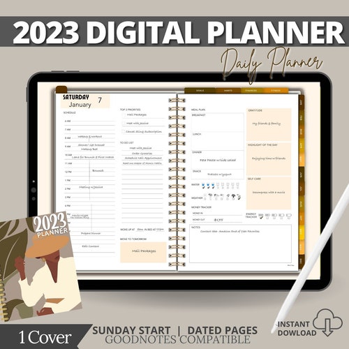 Black Girl Digital Weekly Goodnotes Planner - Etsy