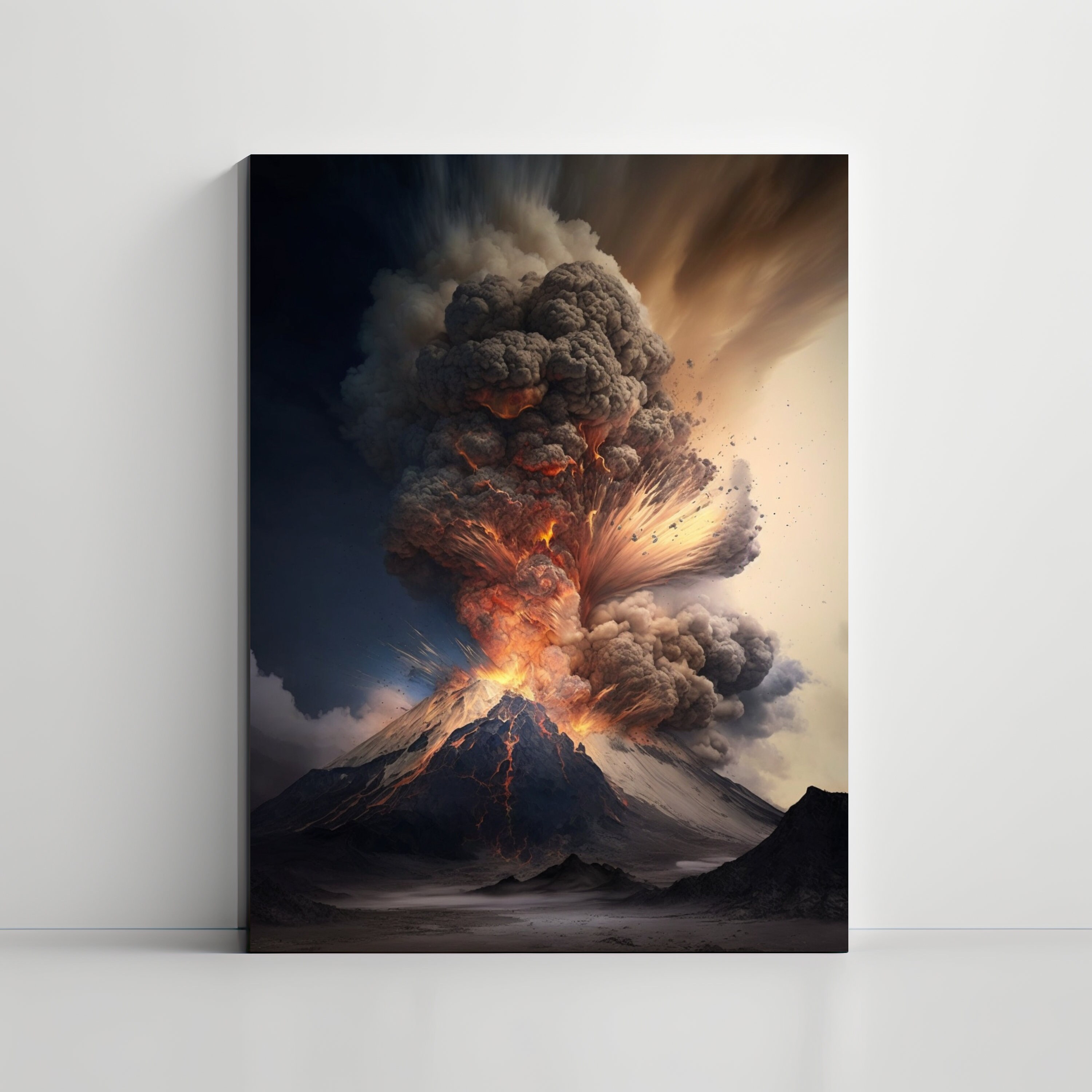 Volcano Digital Art Prints Volcano Eruption Volcano Print - Etsy Australia