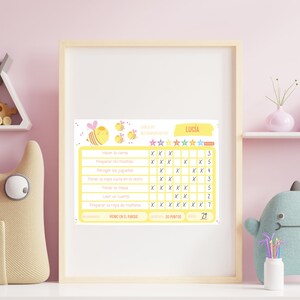 EDITABLE Bee Reward Chart in Spanish, Behavior and Daily Tasks Chart ...