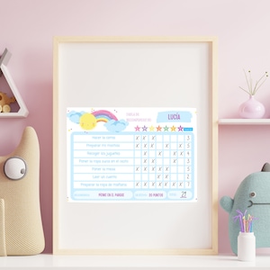 EDITABLE Sun and Rainbow Reward Chart in Spanish, Behavior Chart/daily ...
