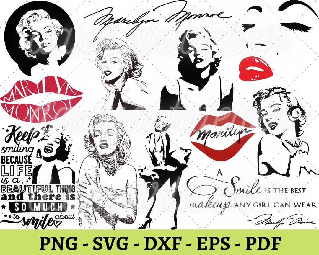 Marilyn Monroe Svg Bundle Clipart Blonde Bombshell Svg Png - Etsy