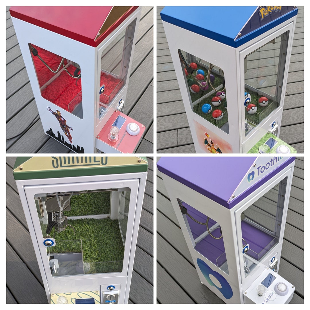 Custom Themed Mini Claw Crane Arcade Machine Bar Counter Top Logo ...