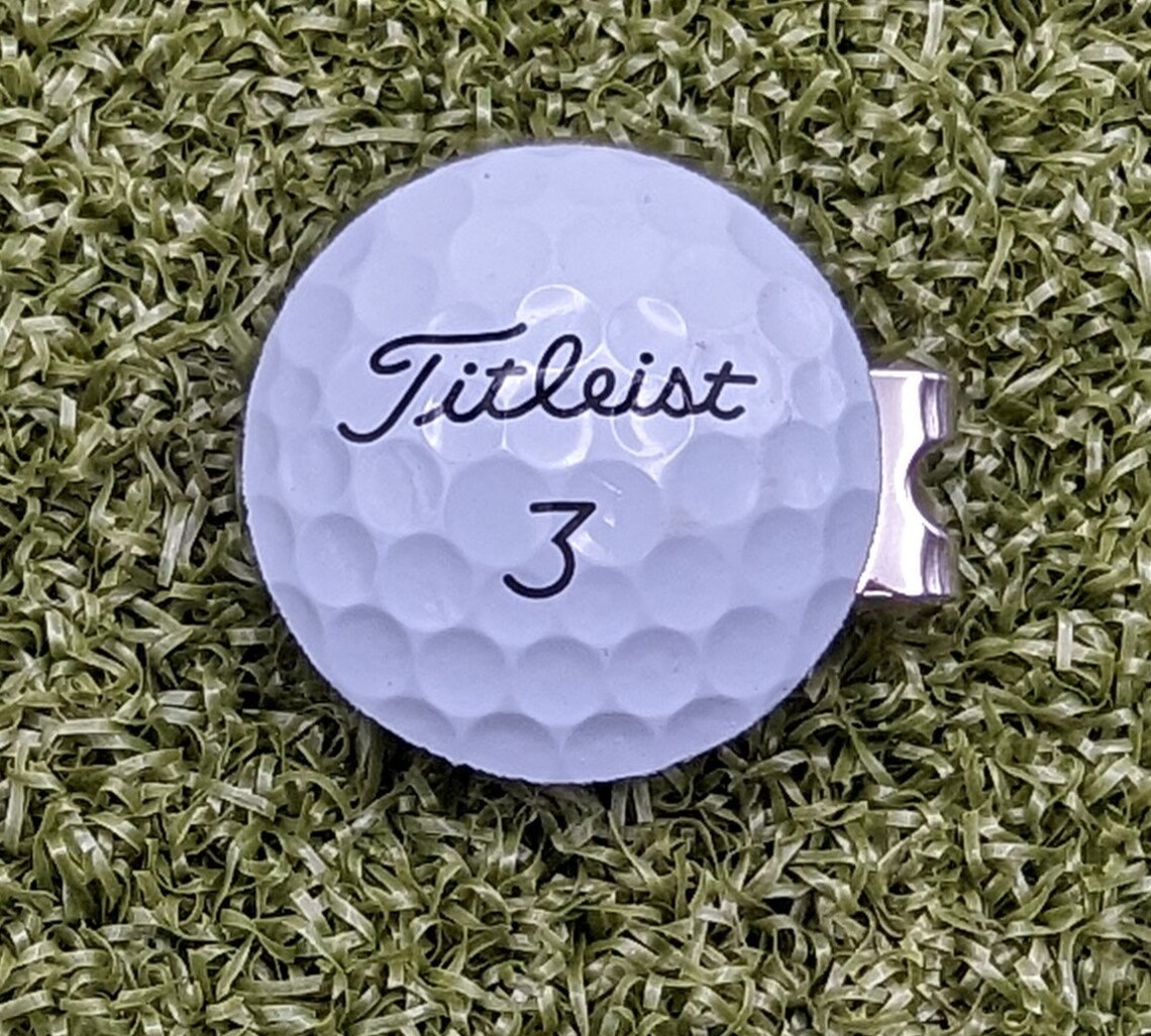 Real Golf Ball Marker With Magnetic Hat Clip - Etsy