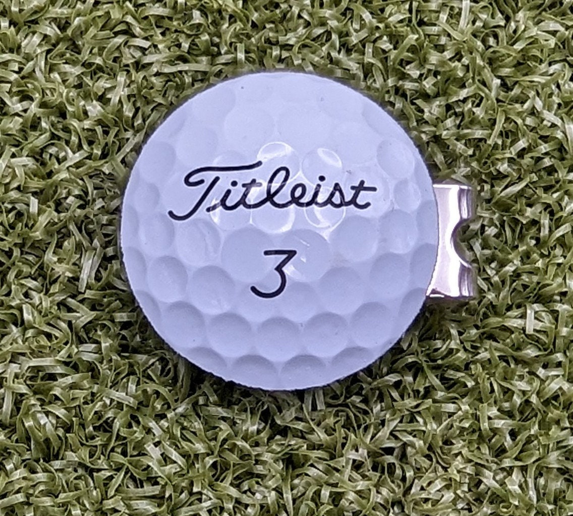 Real Golf Ball Marker With Magnetic Hat Clip - Etsy