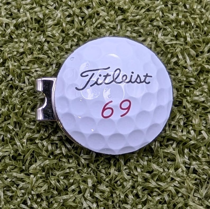 Real Golf Ball Marker With Magnetic Hat Clip - Etsy