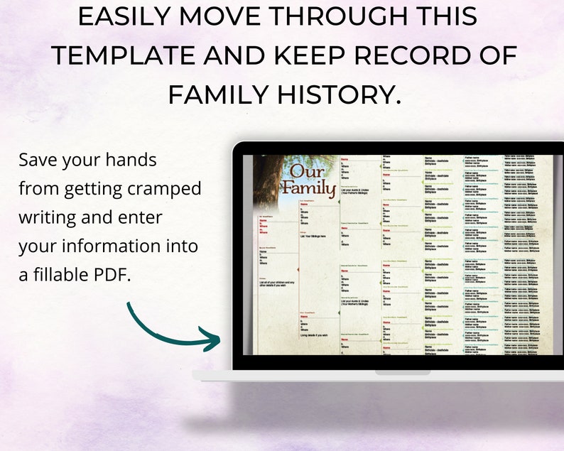 Our Family Tree Edition, DIY Fillable 8-generation Charts DIY Genealogy ...