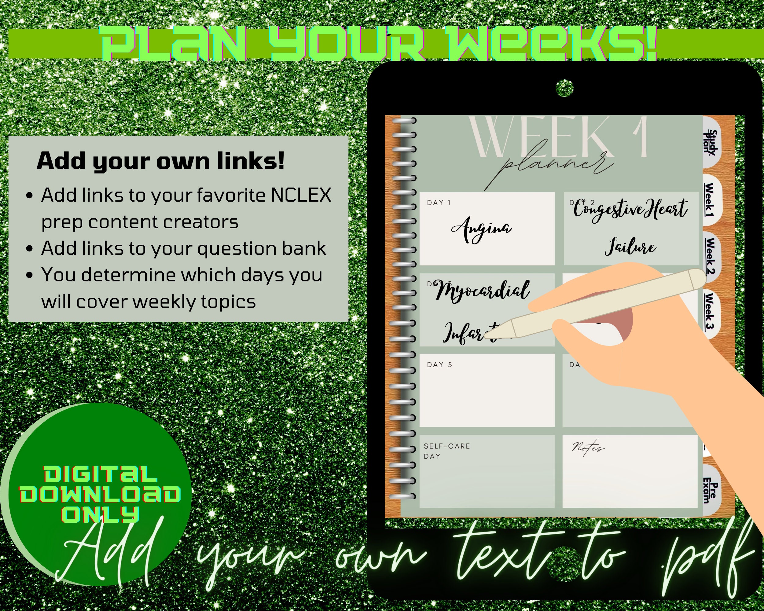 Mynclex Study Planner Digital Planner and Notebook for Organizing and ...