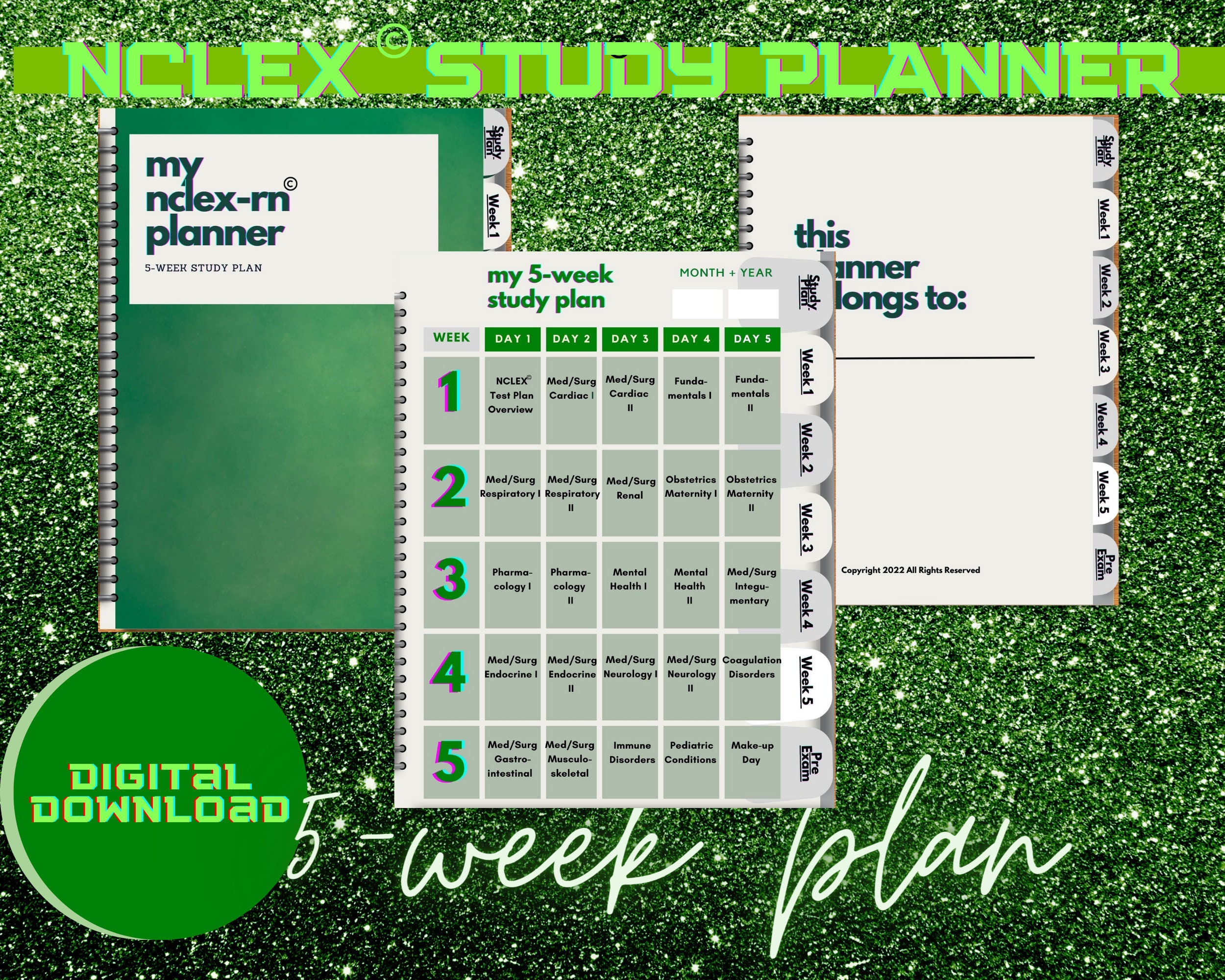 Mynclex Study Planner Digital Planner and Notebook for Organizing and ...