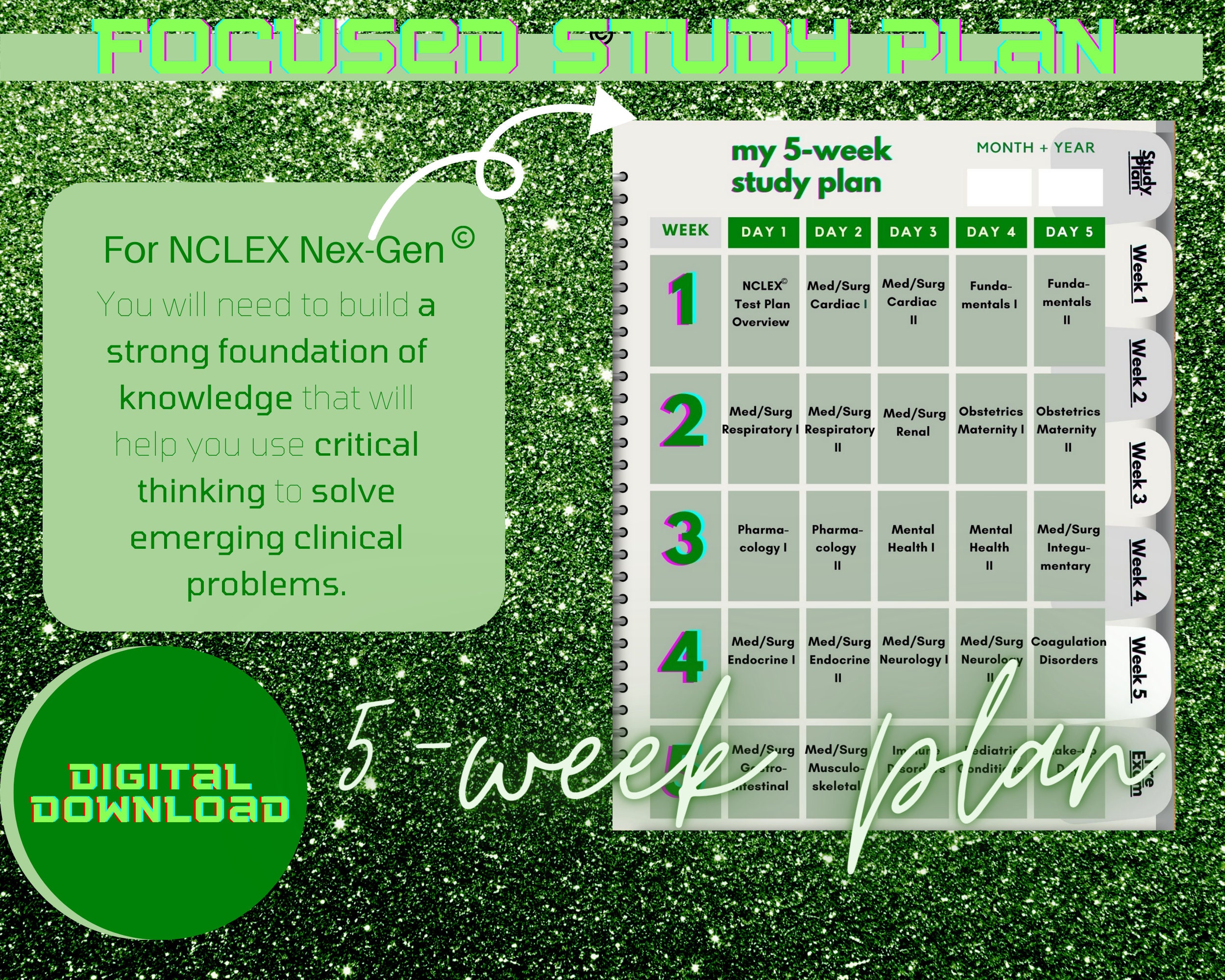 Mynclex Study Planner Digital Planner and Notebook for Organizing and ...