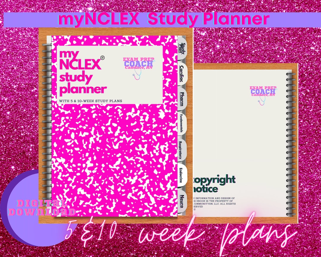 Mynclex Study Planner 5- & 10-week Study Plan Digital Planner and ...