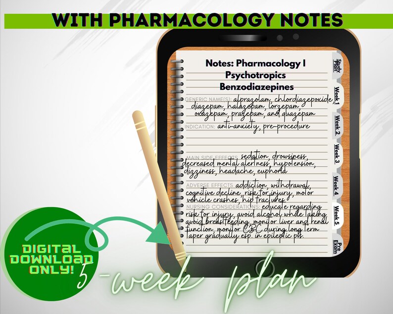 Mynclex Study Planner Digital Planner and Notebook for Organizing and ...