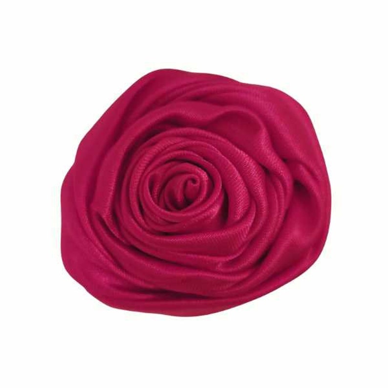 Satin Wrapped Rose 2 Hot Pink TLC Set of 2 - Etsy