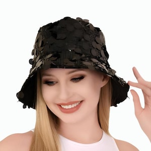 Sequin Embellished Hat - Etsy