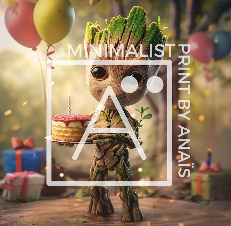 Groot Birthday Invitation Template, Printable Birthday Party Invitation ...