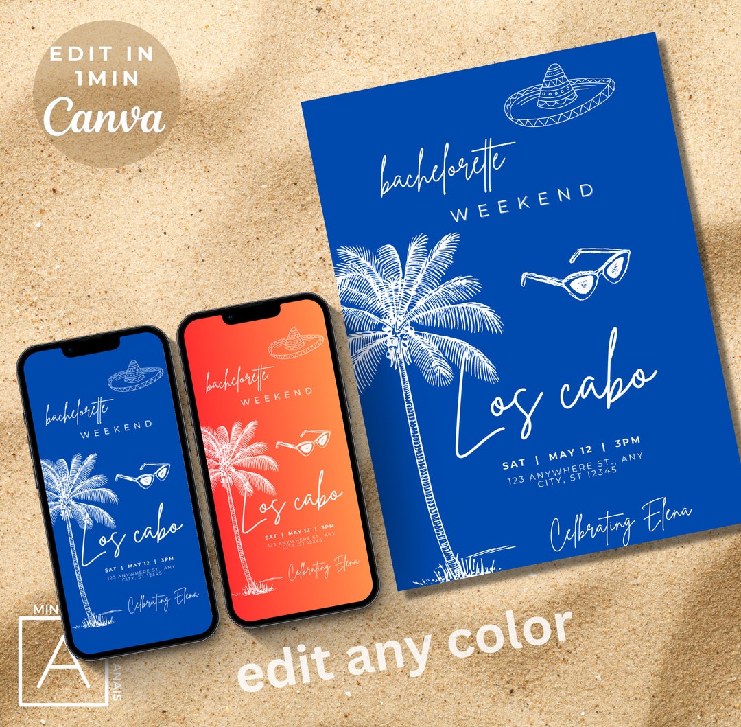 Cabo Bachelorette Invitation Template: Beach Party Weekend (digital) - Etsy
