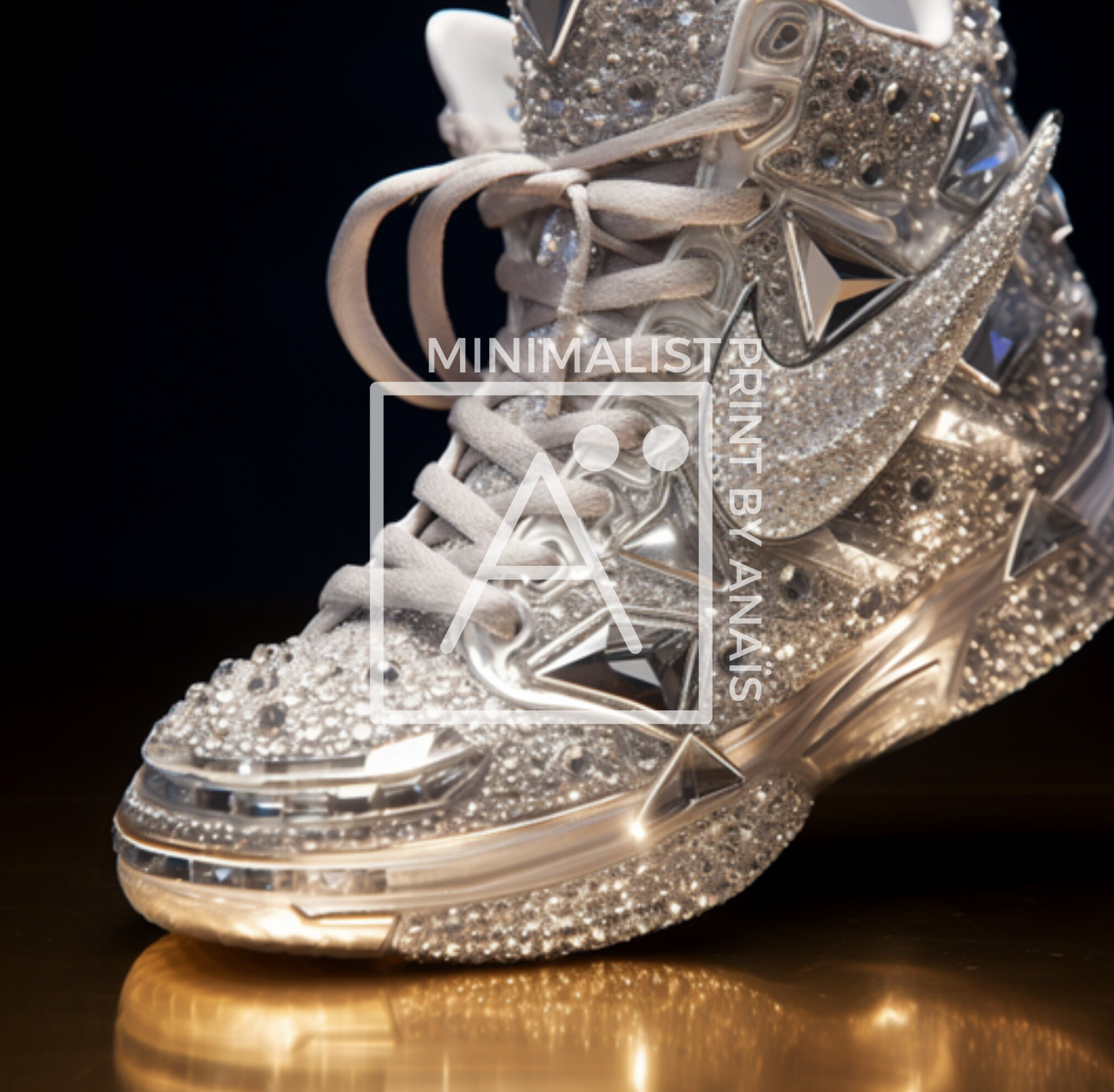 Diamond Sneaker Ball Invite, Editable, Flyer Template, Black and Gold ...