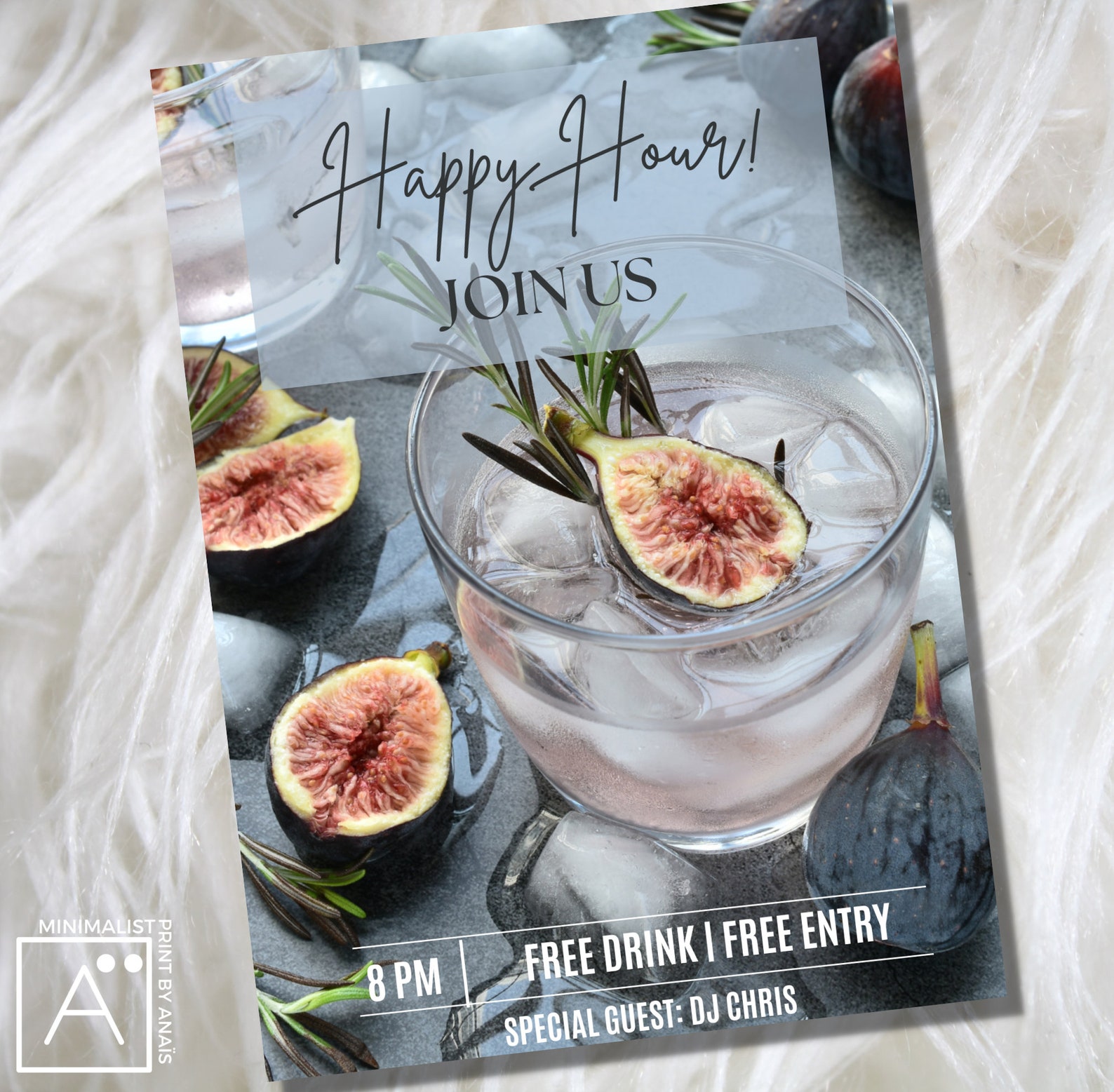 Happy Hour Flyer, Editable Invitation, Flyer Template, Editable Flyer ...