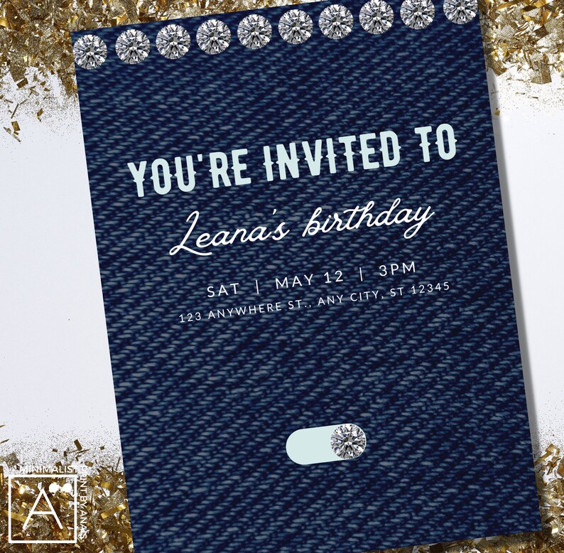 Denim and Diamonds, Denim Diamonds Birthday, Blue Jeans and Bling ...