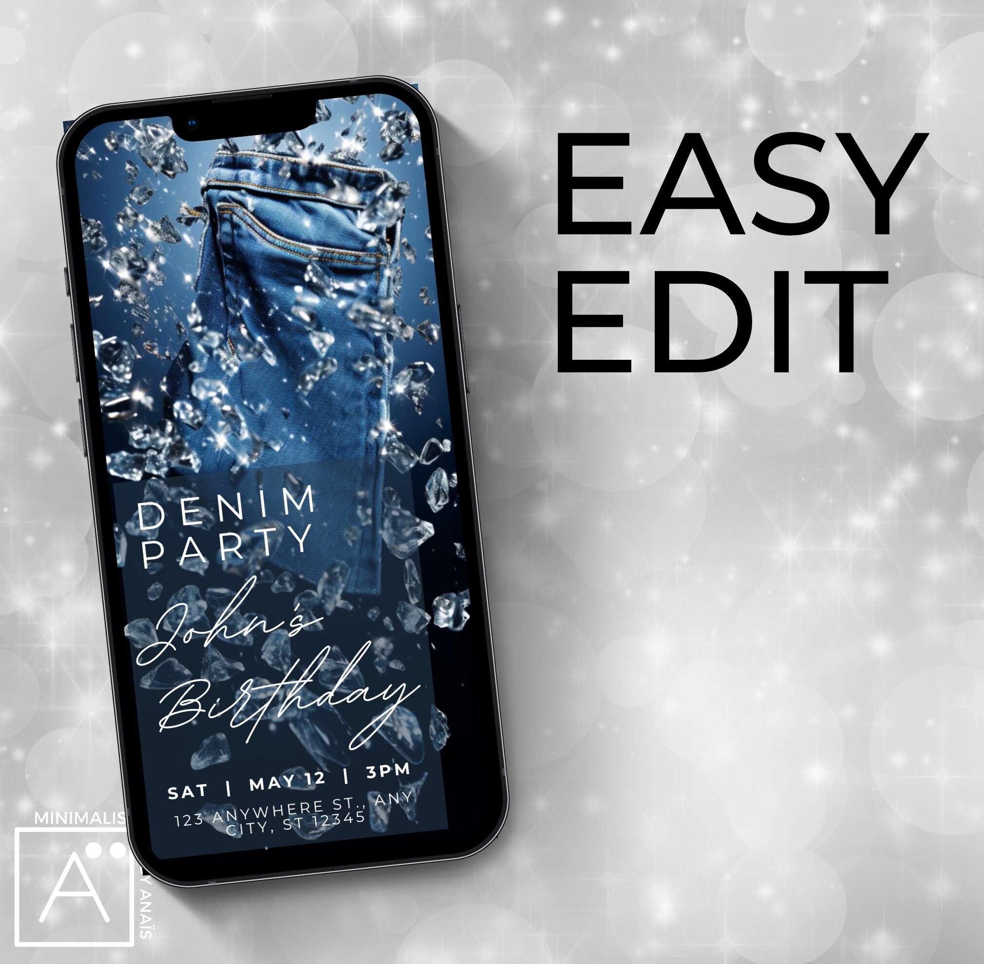 Denim and Diamonds, Denim Diamonds Birthday, Blue Jeans and Bling ...