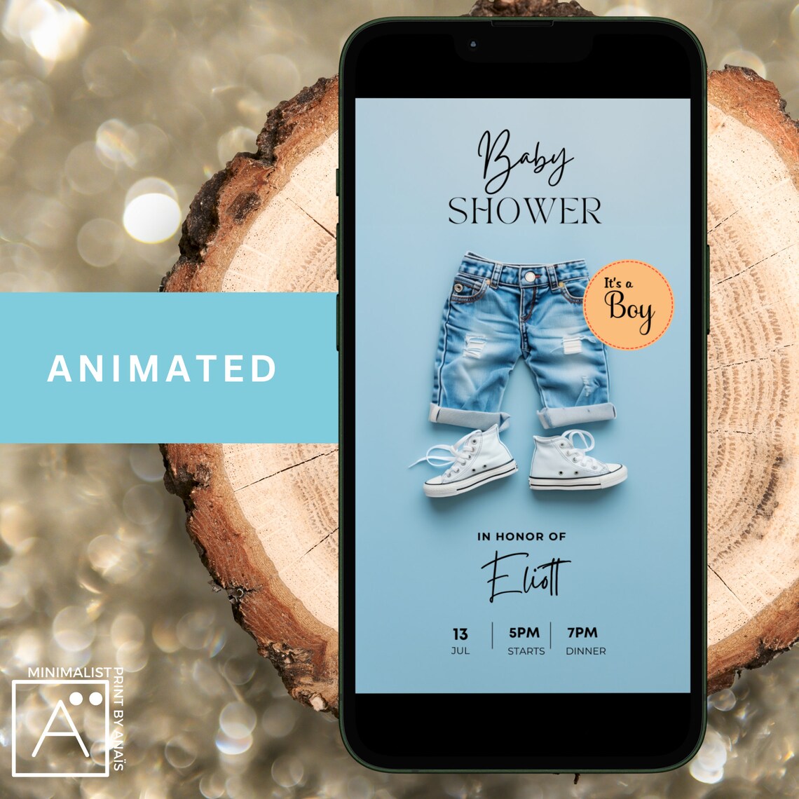 Denim Teddy Bear Baby Shower Invitation: Converse Sneakers (digital DIY ...