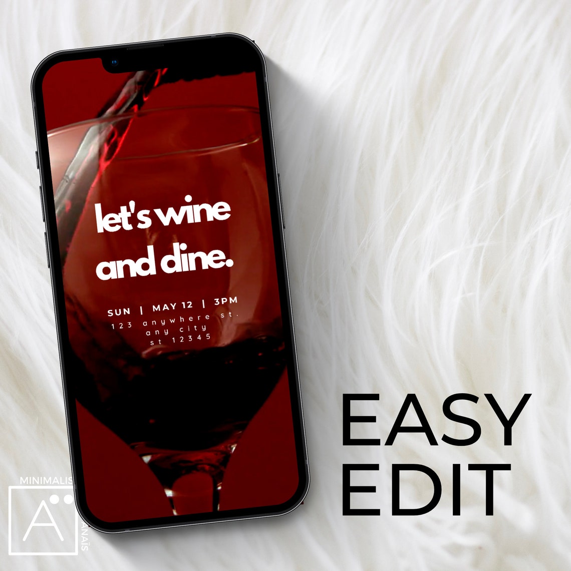 Wine Tasting Party Invitation: Editable Digital Video Invite - Etsy