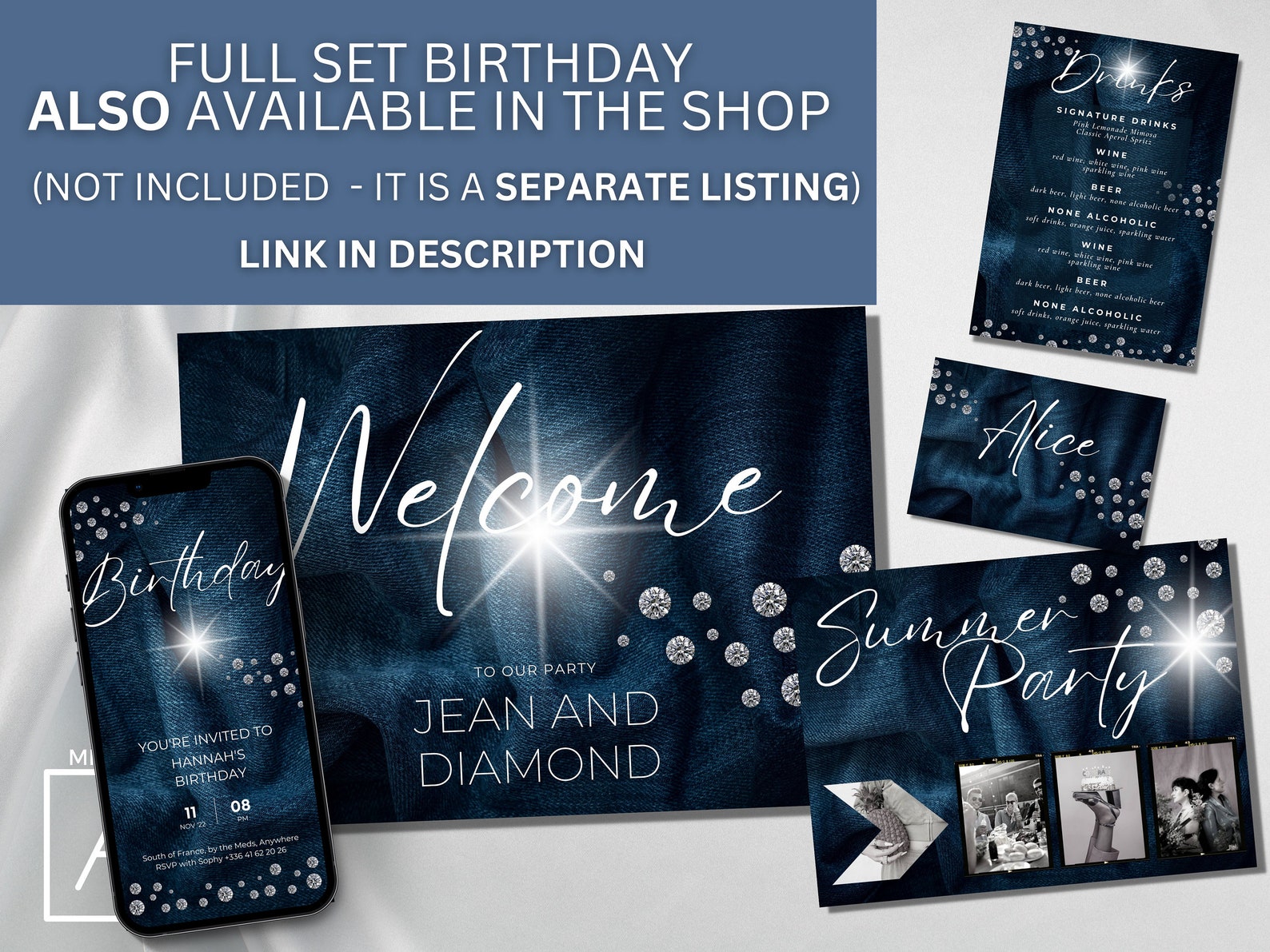 Denim and Diamonds, Denim Diamonds Birthday, Blue Jeans and Bling ...