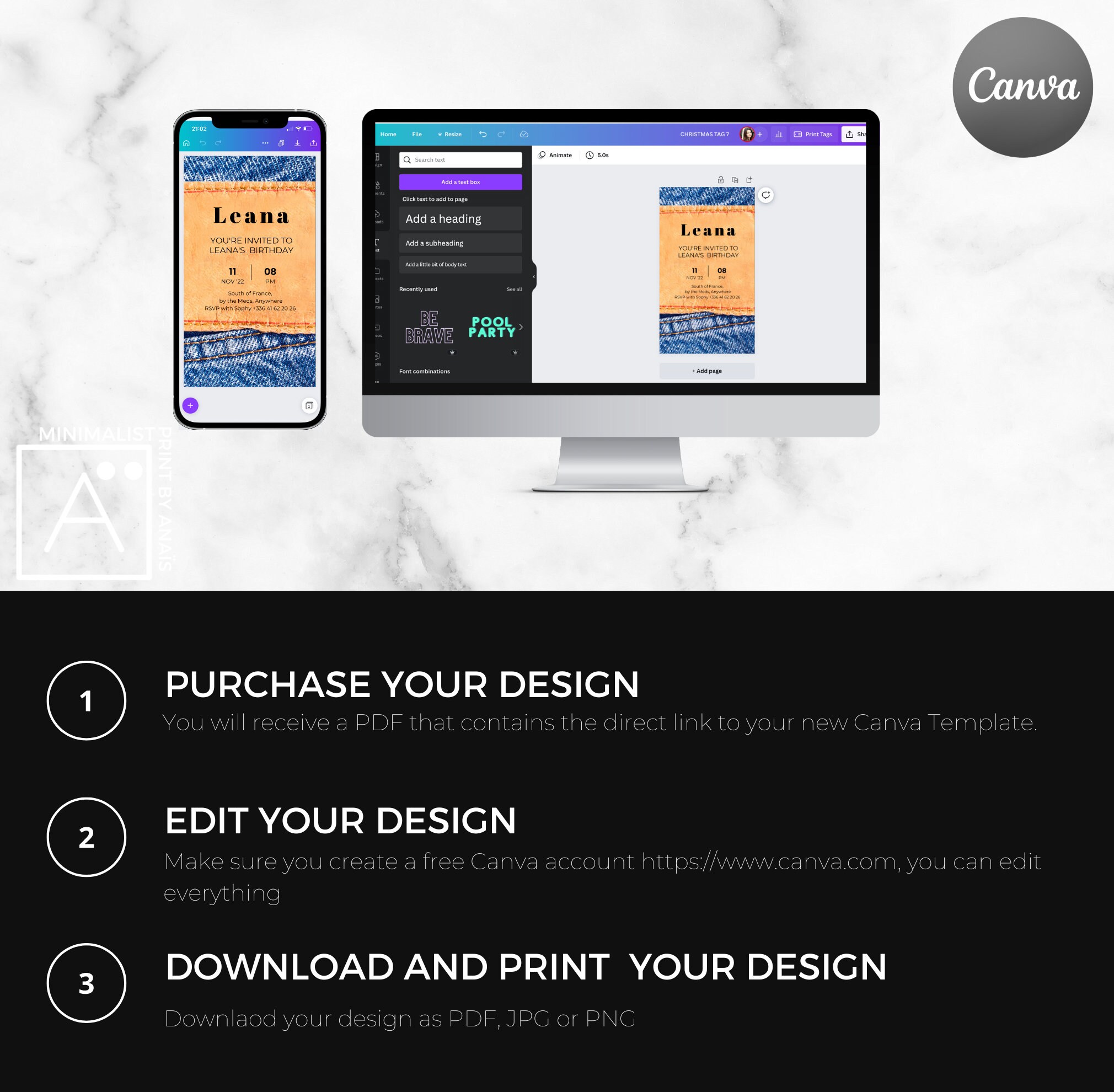 Denim Invitation Denim Birthday Invitation Denim Invitation - Etsy