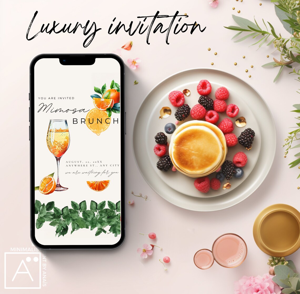 Mimosa Invitation Mimosas and Brunch Invitation Champagne - Etsy
