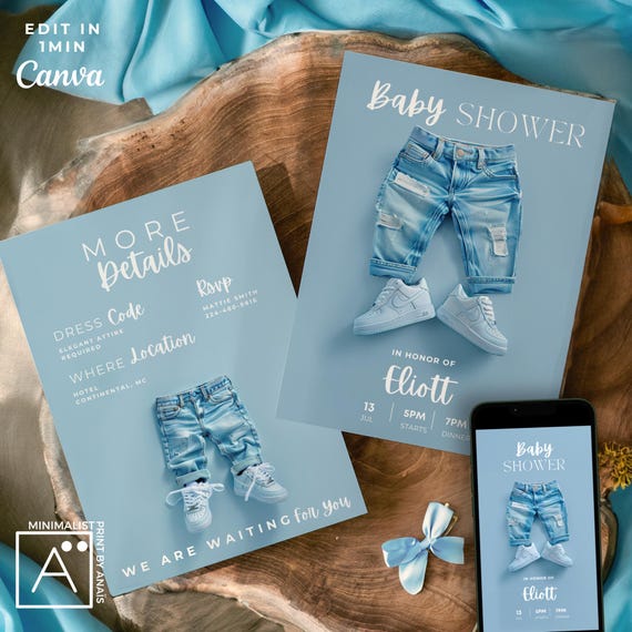 Converse Baby Shower Invitations Templates It's A Boy Baby Shower