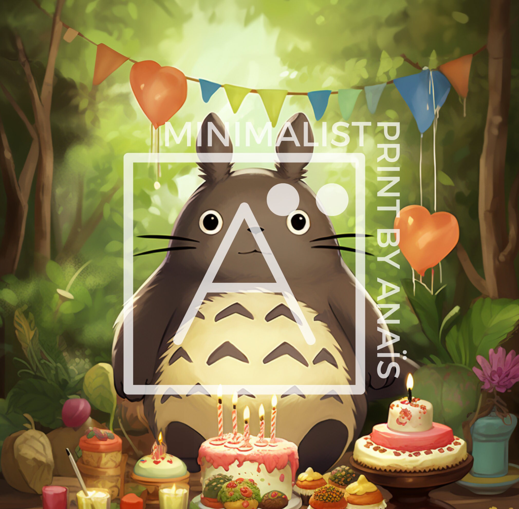 Editable Totoro Birthday Invitation: Studio Ghibli Evite (digital) - Etsy