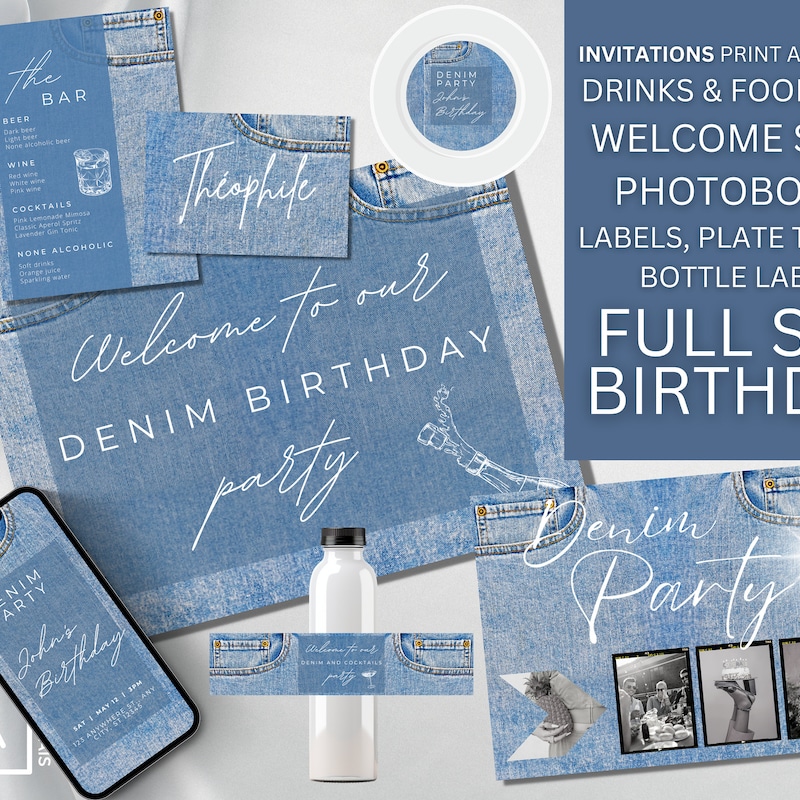 Denim Party - Etsy