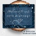 Denim and Pearls Birthday Backdrop: Editable Welcome Sign (digital ...