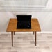 Walnut Wood Rectangle Computer Desk Table, Narrow Spacesaver Modern ...